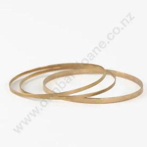 Set of Three 9ct Plain Bangles, 6.2cm Diameter, 13gms - Bracelets ...