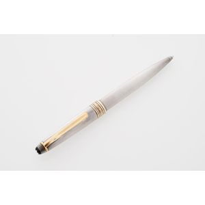 Montblanc Ballpoint Pen with Engine Turned Gold and Platinum Plating ...