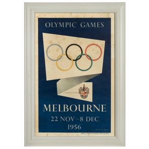 1956 Melbourne Summer Olympics Official Poster by Richard Beck ...