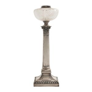 Edwardian Sterling Silver Banquet Lamp with Presentation Inscription ...