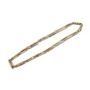 1976 London Modernist 9ct Gold Bar Link Chain Necklace - Necklace/Chain ...