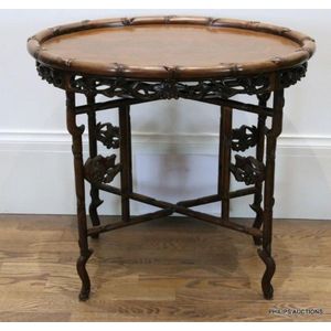 Chinese Bamboo Patterned Folding Table, Republic Period, c1920s ...