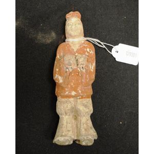 Iron Red Funerary Figure from Ancient China - Ceramics - Chinese - Oriental