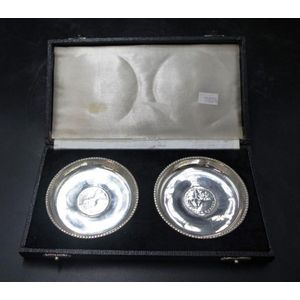 Indian Silver Coin Inset Dishes with Queen Victoria & George V - Zother ...