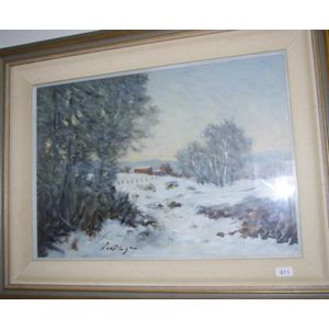 Snowy Landscape by William Rutledge - Oil Paintings and Acrylics - Art