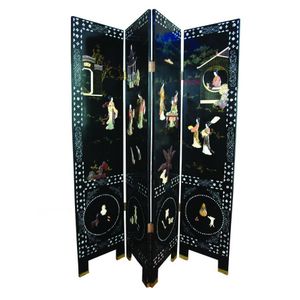 Japanese Hard Stone Screen with Mother-of-Pearl Inlay - Furniture ...