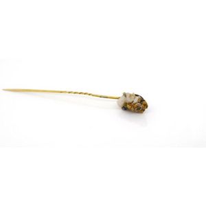 Antique Gold Quartz Gilt Stick Pin - 81mm Length - Stick, Hat & Tie ...
