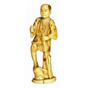 Japanese Ivory Carved Gentleman Figure - Ivory - Oriental
