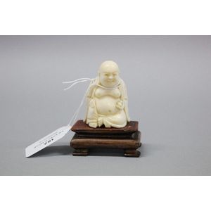 Vintage Indian Ivory Buddha Statue - Ivory - Oriental