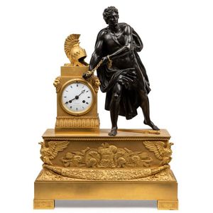 Empire Figural Mantel Clock with Roman Soldier Captive - Clocks ...