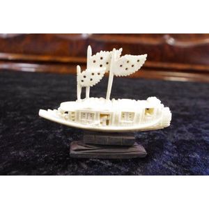Carved Chinese ivory boats - price guide and values