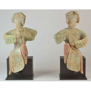 Rare Tang musician figures with stands - Asian - Antiquities