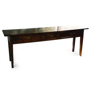 French Provincial Console Table with Brass Handles - Tables - Console ...