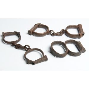 Convict handcuffs and manacles, Australian Colonial, Port Arthur ...