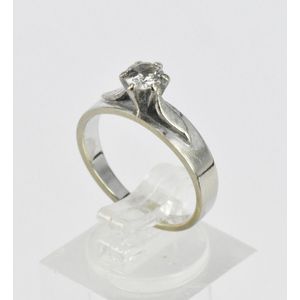 0.42ct Pique Diamond Ring in 18ct White Gold, Size M-N - Rings - Jewellery