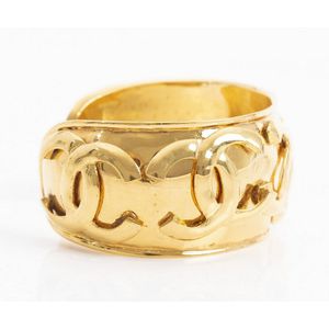 Chanel Gold CC Bangle - Bracelets/Bangles - Jewellery