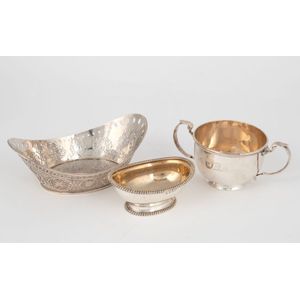 Georgian Sterling Silver Salt Cellar, Cup, Bon-Bon Dish Set - Mugs ...