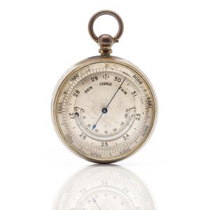 Pocket Weather Watch: Barometer & Thermometer Dial Instrument ...