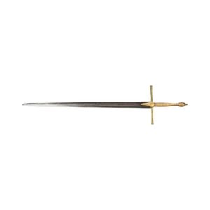 Brass-hilted medieval-style broadsword, 19th century reproduction, 117 ...
