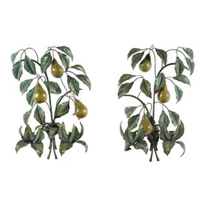 Tole Peinte Pear Tree Wall Lights, 20th Century, Italian/French - Wall ...