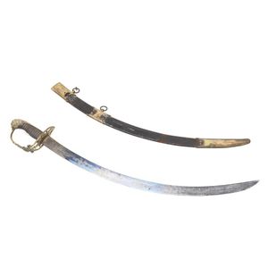 1803 British Officer's Sabre with Scabbard, Warranted Mark, Lion Pommel ...