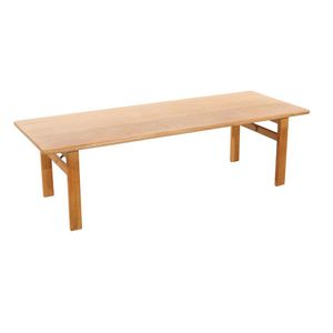 Brass-accented Oak Coffee Table from 1960s Denmark - Scandinavian ...