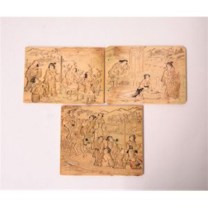 19th Century Japanese Ivory Carved Panels - Ivory - Oriental