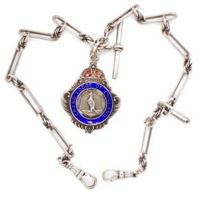 Edwardian Silver Fob Chain with Masonic Medal - Masonic Regalia and ...
