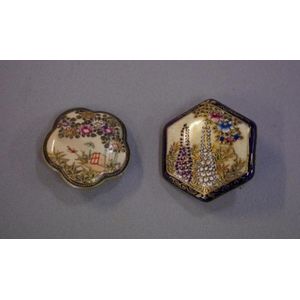 Japanese Satsuma Buckle and Brooch Set - Zother - Oriental