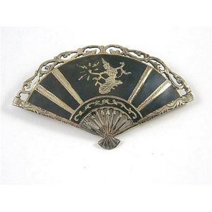 Siam Sterling Fan Brooch - Brooches - Jewellery