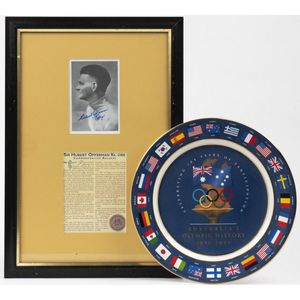Memorabilia relating to champion Australian cyclist Hubert (Oppy ...