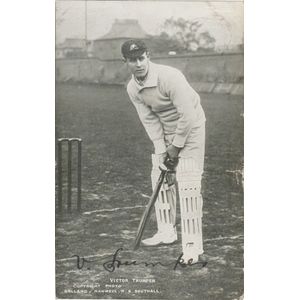 Victor Trumper Signed Real Photo Postcard - Sporting - Cricket ...