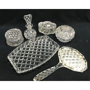 Crystal Dressing Table Set with Mirror and Perfume Bottle - Scent ...