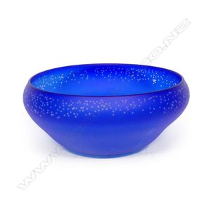 Blue Starry Art Glass Bowl by Garry Nash - New Zealand Themes & Makers ...