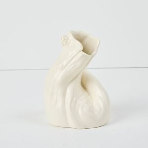 Crown Lynn White Glaze Log Stump Vase - Organic Design - Crown Lynn ...