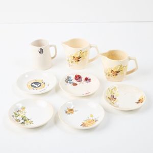 Crown Lynn Jug and Saucer Set - Three Jugs, Five Saucers - Crown Lynn ...