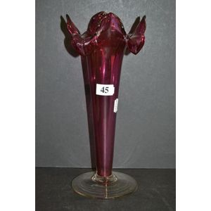 Victorian Ruby Lily Vase - British - Victorian - Glass