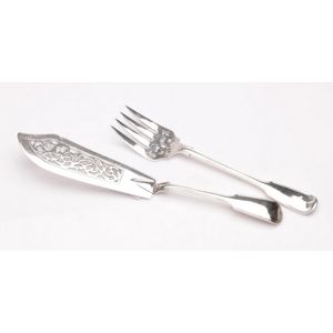 Victorian Silver Fish Servers by George Adams - Flatware/Cutlery and ...