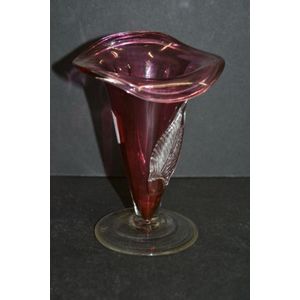 Ruby Lily Vase - British - Victorian - Glass
