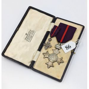 Two M.B.E. Silver Medals: Honored with Order of British Empire - Medals ...