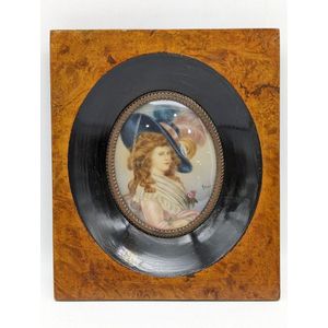 Victorian Maiden Ivory Miniature by Niniart in Elegant Frame ...