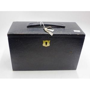 Edwardian Leather Writing Box with Stationary Fittings and Key - Boxes ...
