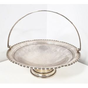 Antique Silver Cake Basket on Pedestal - 702g - Baskets - Silver