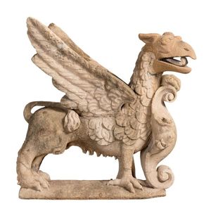 17th Century French Carved Stone Griffin - Decorative - Garden Statuary ...