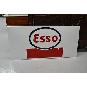 Vintage French Esso Enamel Sign - Signage - Advertising
