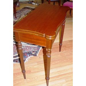 Reeded Leg Card Table with Swivel Top and Storage - Tables - Card ...