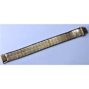 18ct Two Tone Gold Bracelet with Box Clasp - Bracelets/Bangles - Jewellery