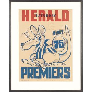 1975 North Melbourne Premiership Weg Poster with Signatures - Sporting ...
