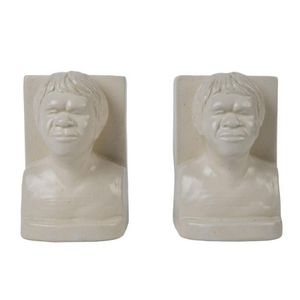 Aboriginal Bust Bookends by Melrose Ware - Melrose - Ceramics