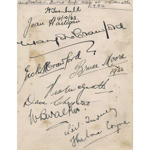 Sports Legends Autograph Page - Sporting - Cricket - Memorabilia